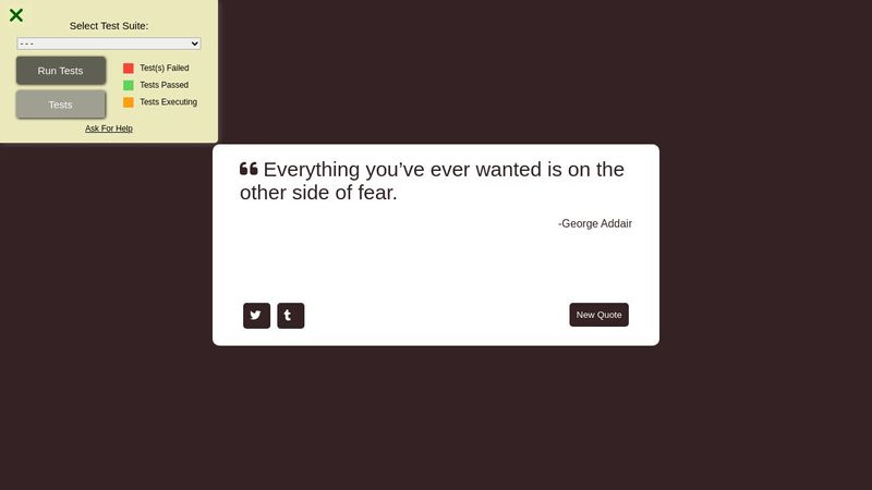 freeCodeCamp - Build a Random Quote Machine