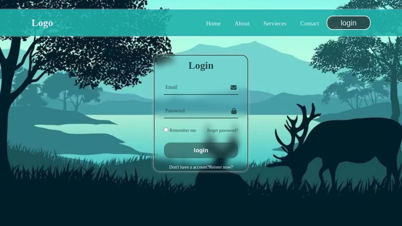 simple nature login webpage