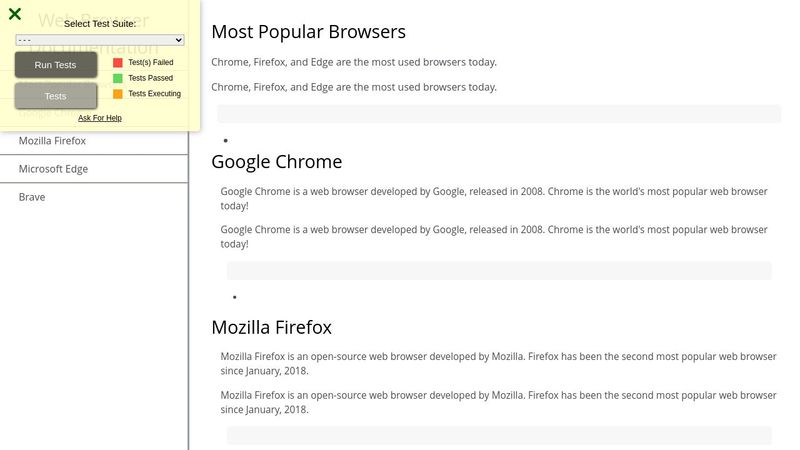 Web Browser Documentation