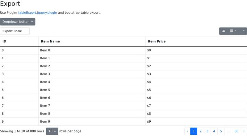 bootstrap-table Export ext with Bootstrap 5