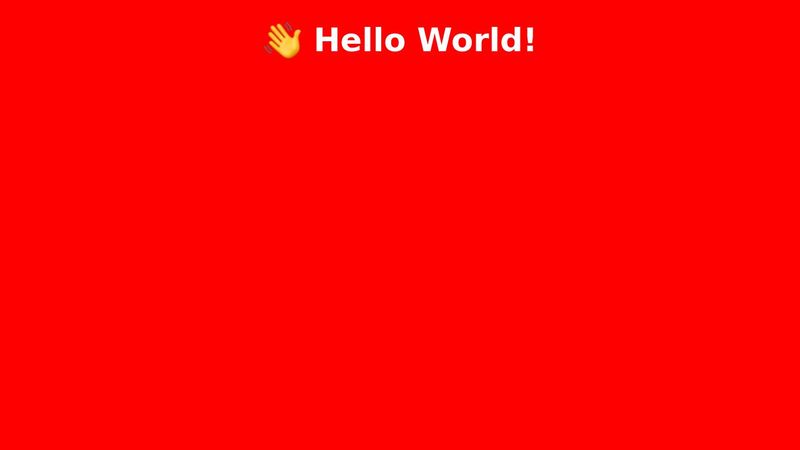 Hello world html