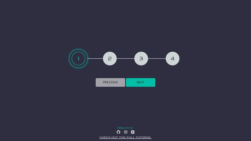 Steps/Progress Bar with Vanilla JS