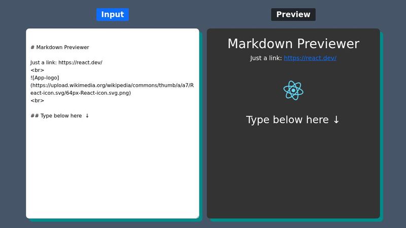 React Markdown Previewer