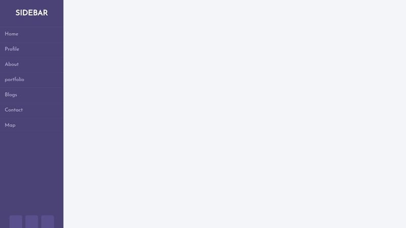 Side Navigation bar Using HTML and CSS