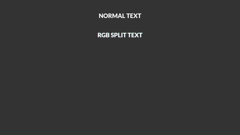 RGB Color split effect