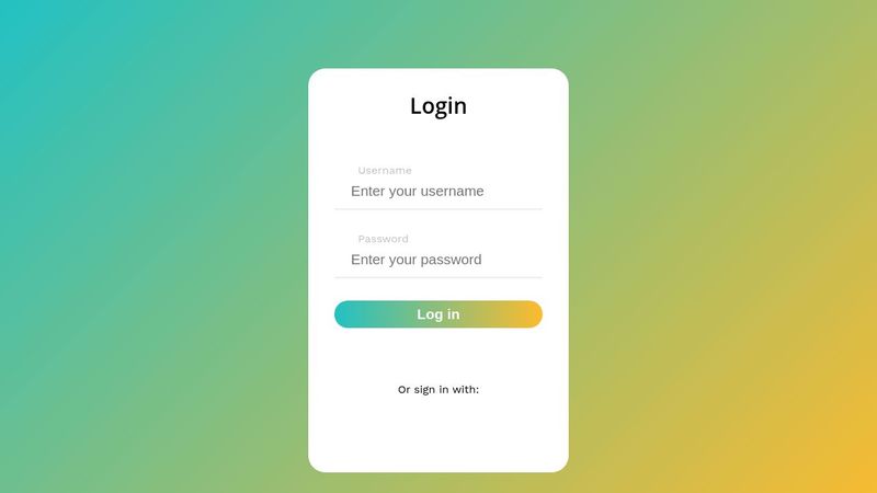 Responsive React Login Form