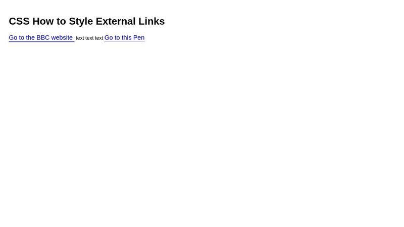 CSS How to Style External Links