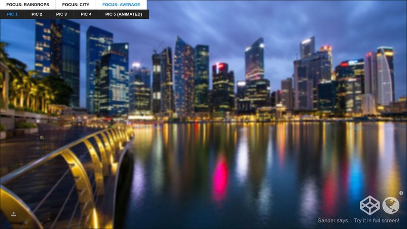 Pure CSS Cityscape Rain Drop Customizer