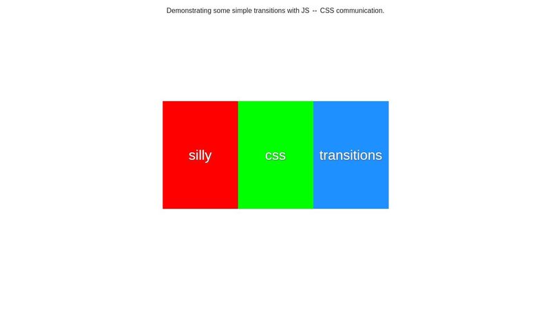 CSS & JS Transition communication