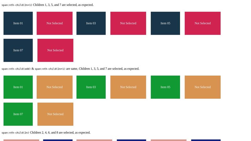 Nth child - even/ odd