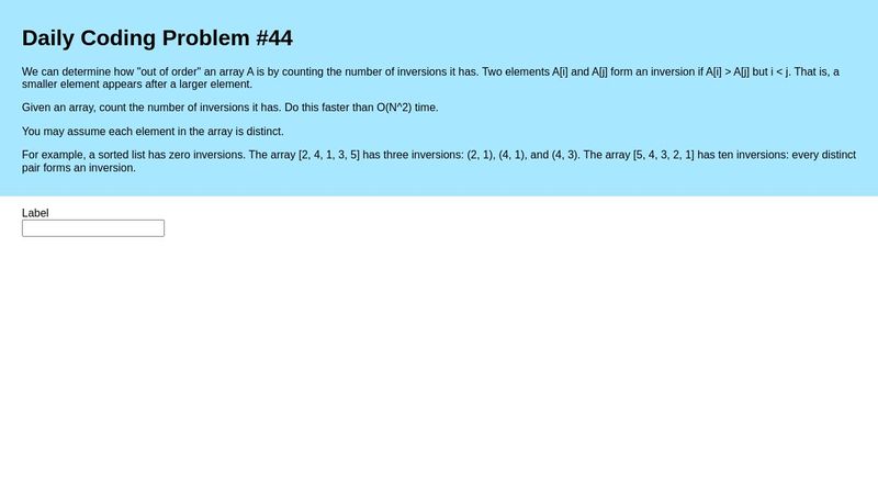 Daily Coding Problem #44