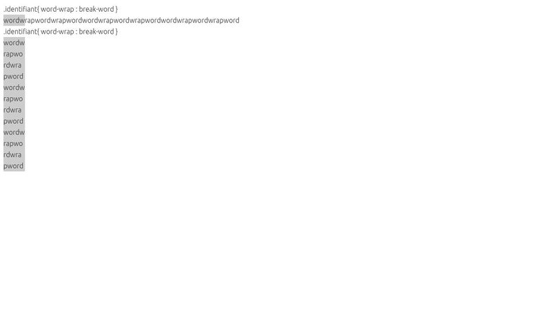 word-wrap CSS exemple de code | ZONE CSS