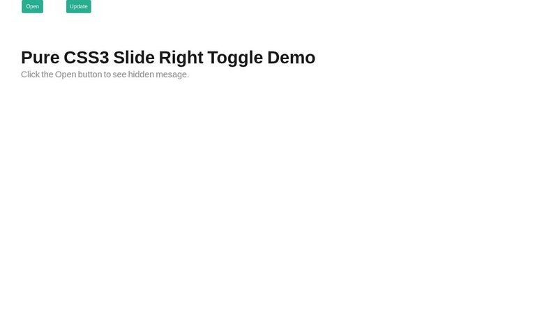 Pure CSS Slide Right Toggle