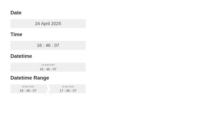 Datetime input components (angular)