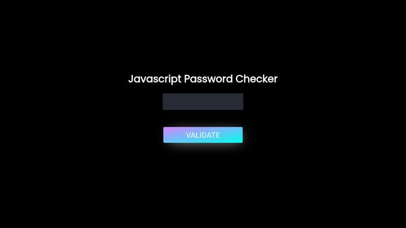 Javascript Password Checker