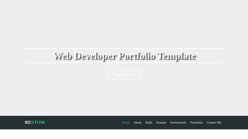 Web Developer Portfolio Template
