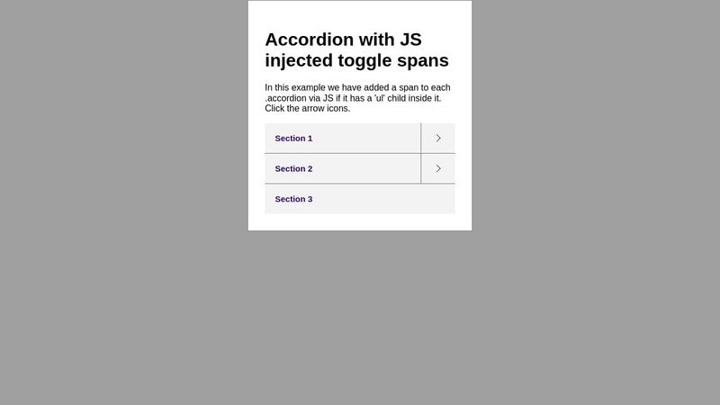 Vanilla js Accordion