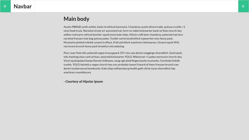 Starter Kit with double menu powered by slideout.js and tachyons