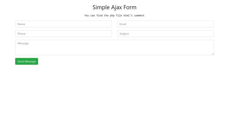 Simple Ajax Form