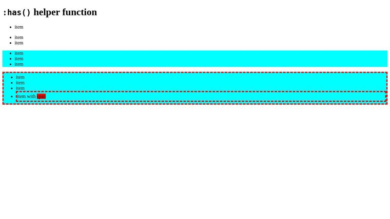 :has() JS-in-CSS Helper Function