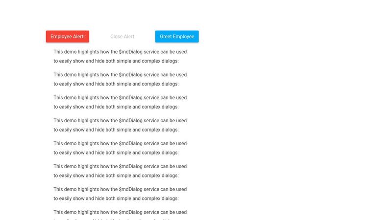 Angular Material - Using $mdDialog