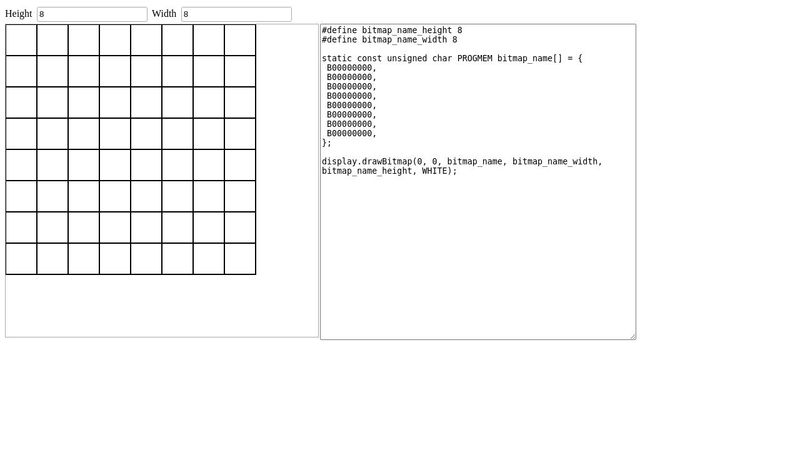 Pixel Editor for Arduino OLED Display