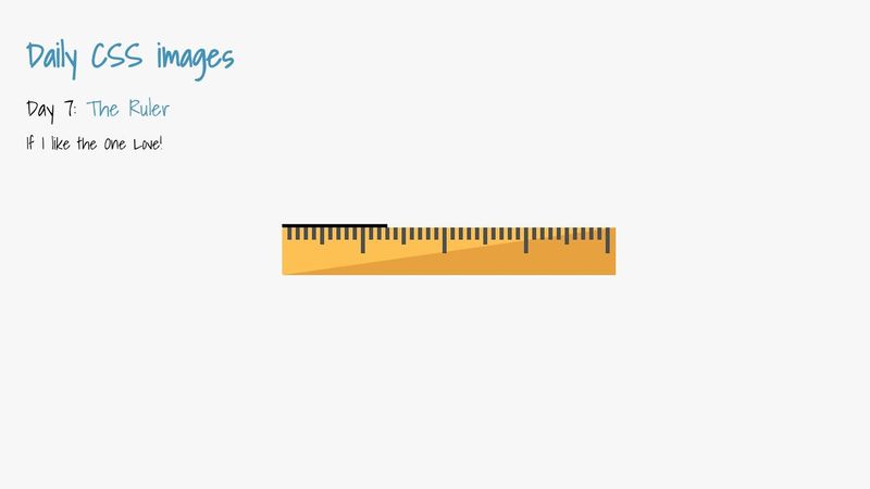 Ruler pure css #dailycssimages - Day 07