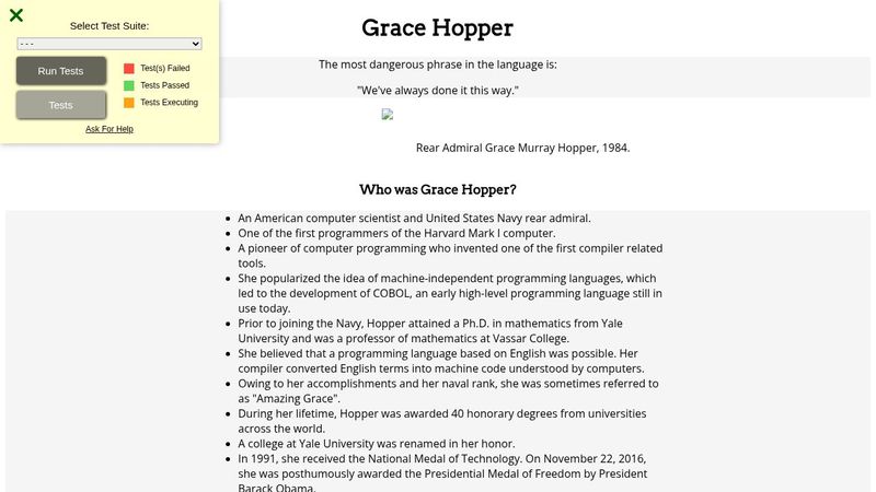 freeCodeCamp: Tribute Page