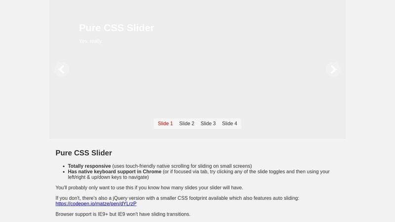 Pure CSS Slider