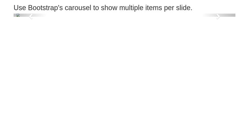 multiple items per slide in bootstrap carousel