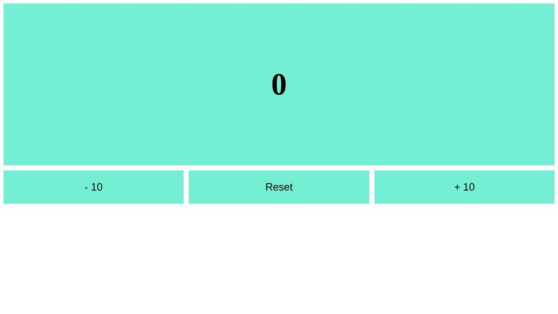 Pure JS Increment Decrement Counter