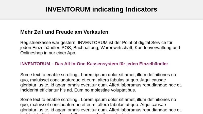 Horizontal Scroll Indicator