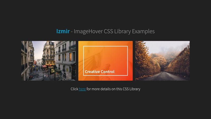 Izmir - ImageHover CSS Library - Example 1