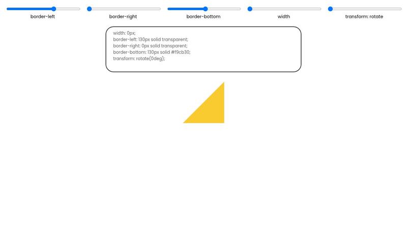 CSS Triangle - Interactive Demonstration