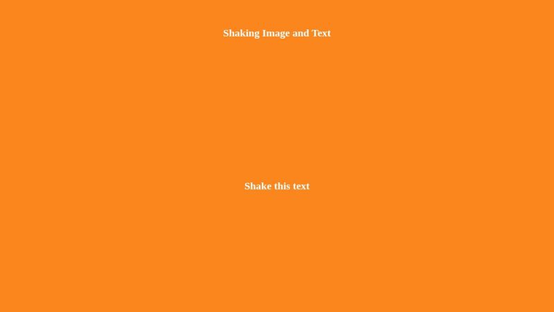 Shaking css animation