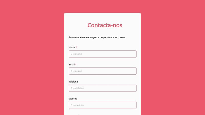Contact Form (HTML + CSS)