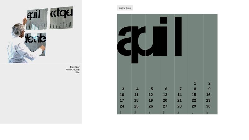 Wim Crouwel's Calendar (CSS Grid)