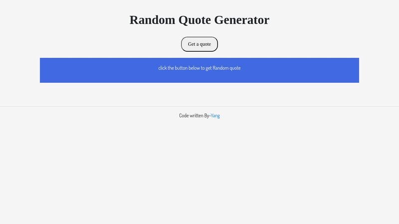 Simple JS Random Quote Generator