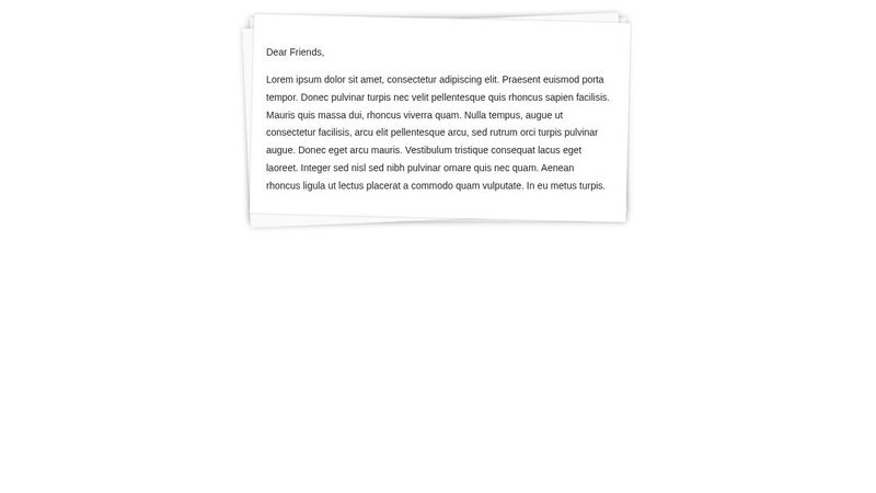 CSS Stacked Paper Effect