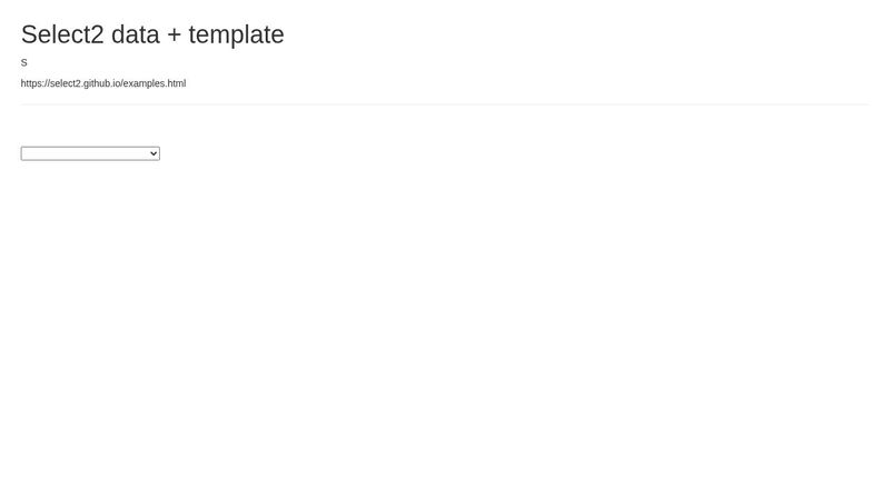 Select2 Loading remote data + template