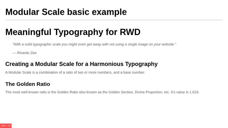 07 - Modular Scale basic example
