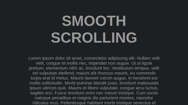 Smooth Scrolling