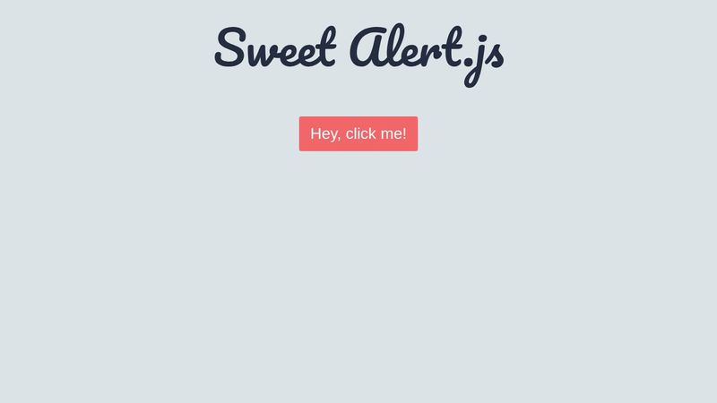 Sweet Alert - Basic