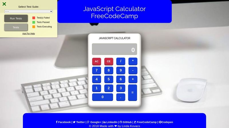 JavaScript Calculator - FreeCodeCamp