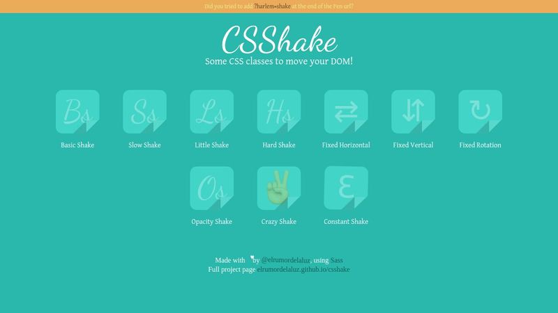 presenting CSShake