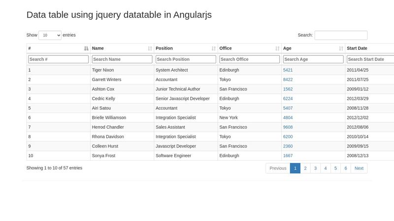angularjs datatables Individual column searching