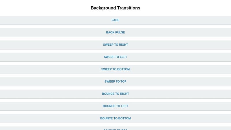 Basic CSS Background Transitions effects