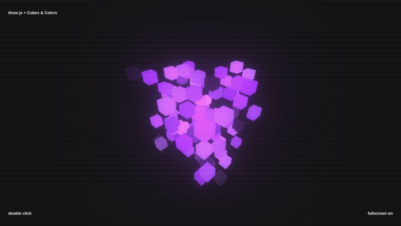 three.js + Cubes & Colors