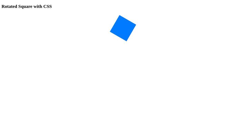 Rotated Square with CSS