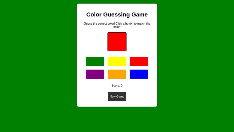 Color guessing game